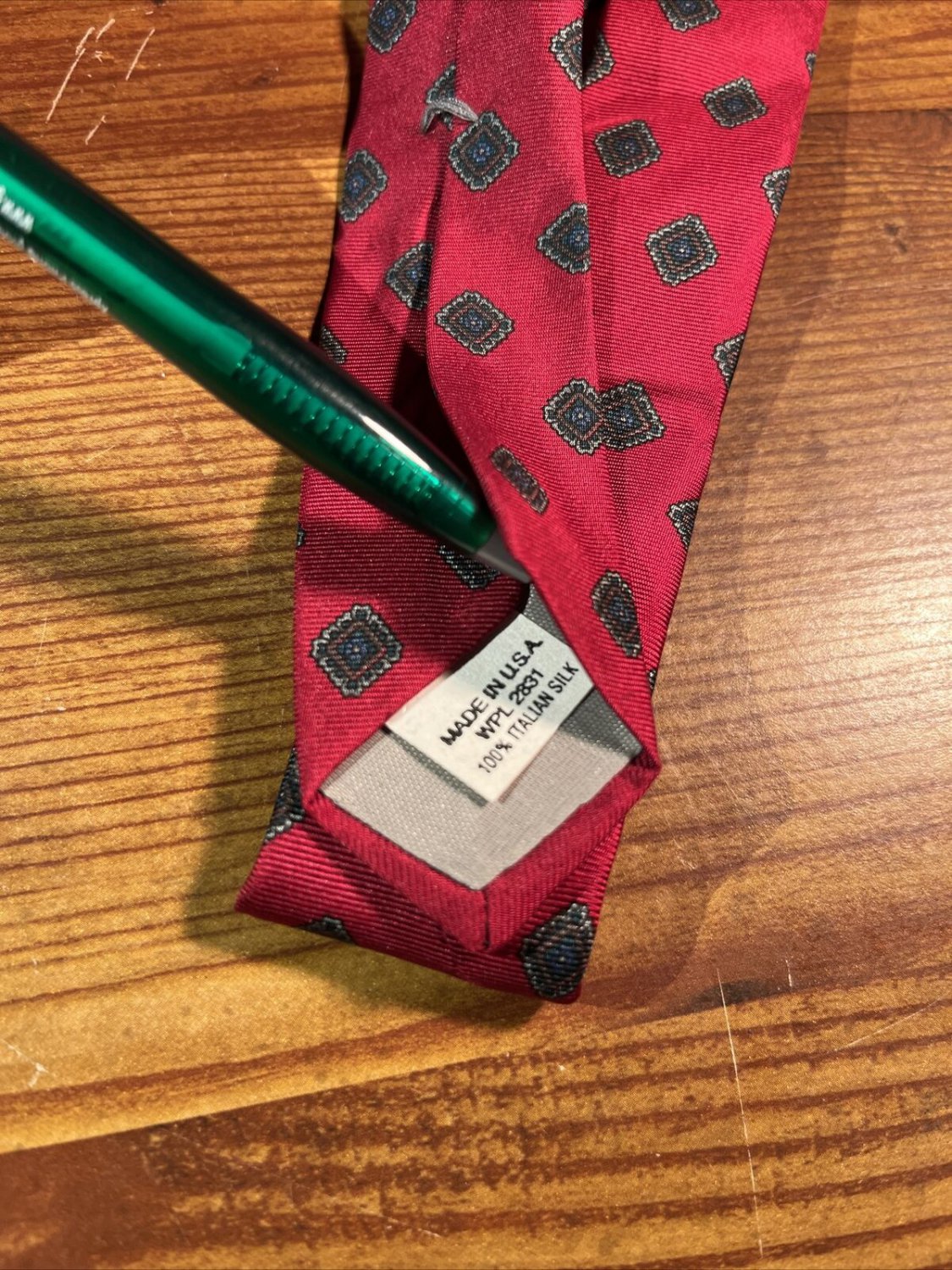 WOODWARD Vintage Men’s Red Neck tie 100% Silk