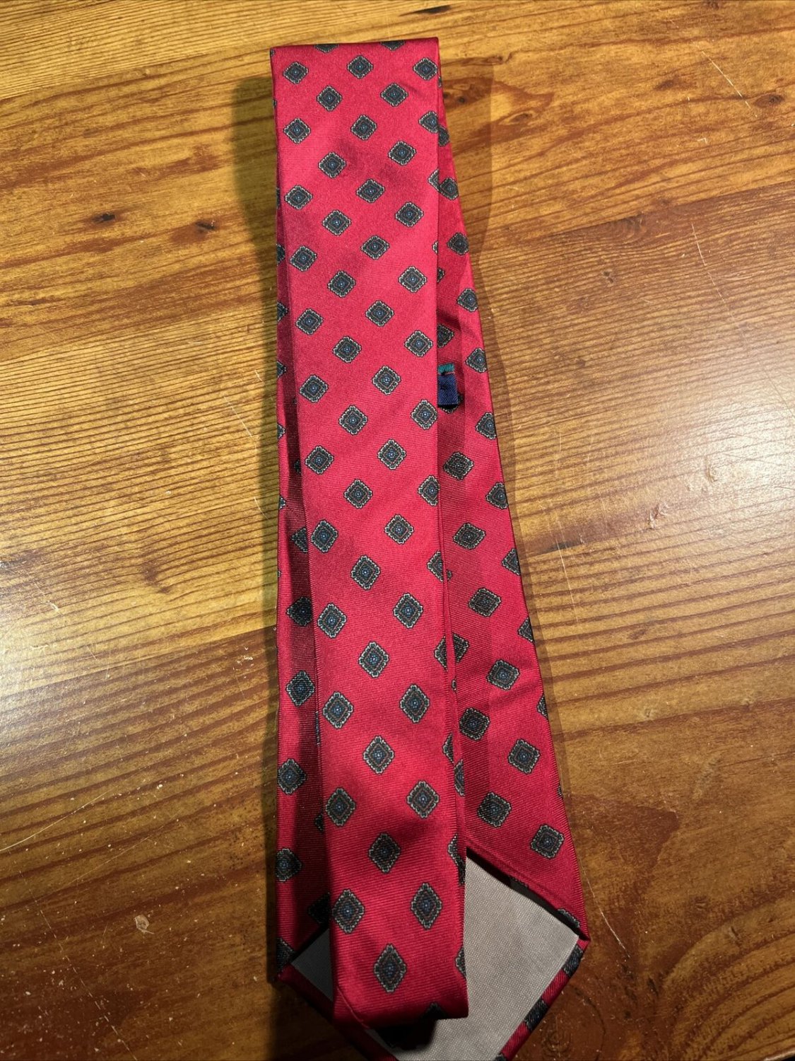 WOODWARD Vintage Men’s Red Neck tie 100% Silk