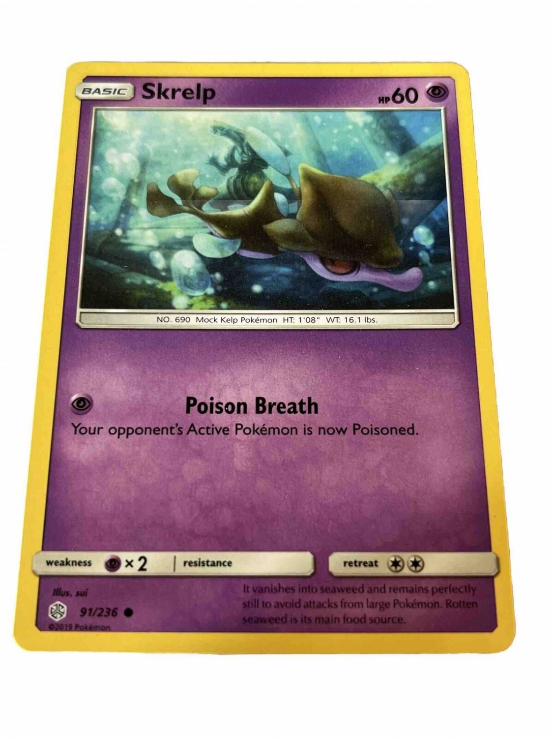 Pokémon TCG Skrelp Sun & Moon - Cosmic Eclipse 91/236 Regular Common