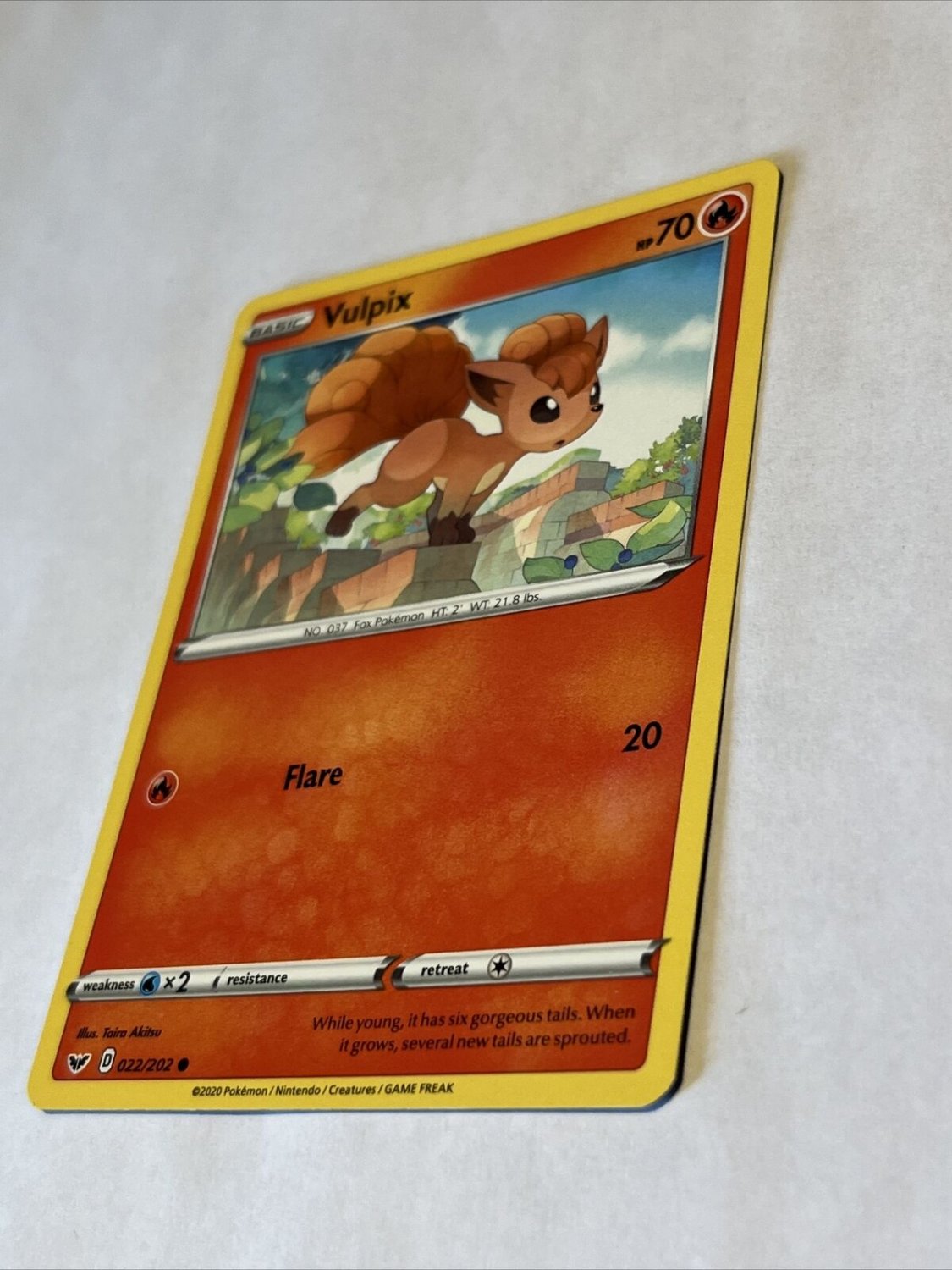 Pokemon Card NM/M Vulpix 022/202 Basic Fire Type 2020 Common
