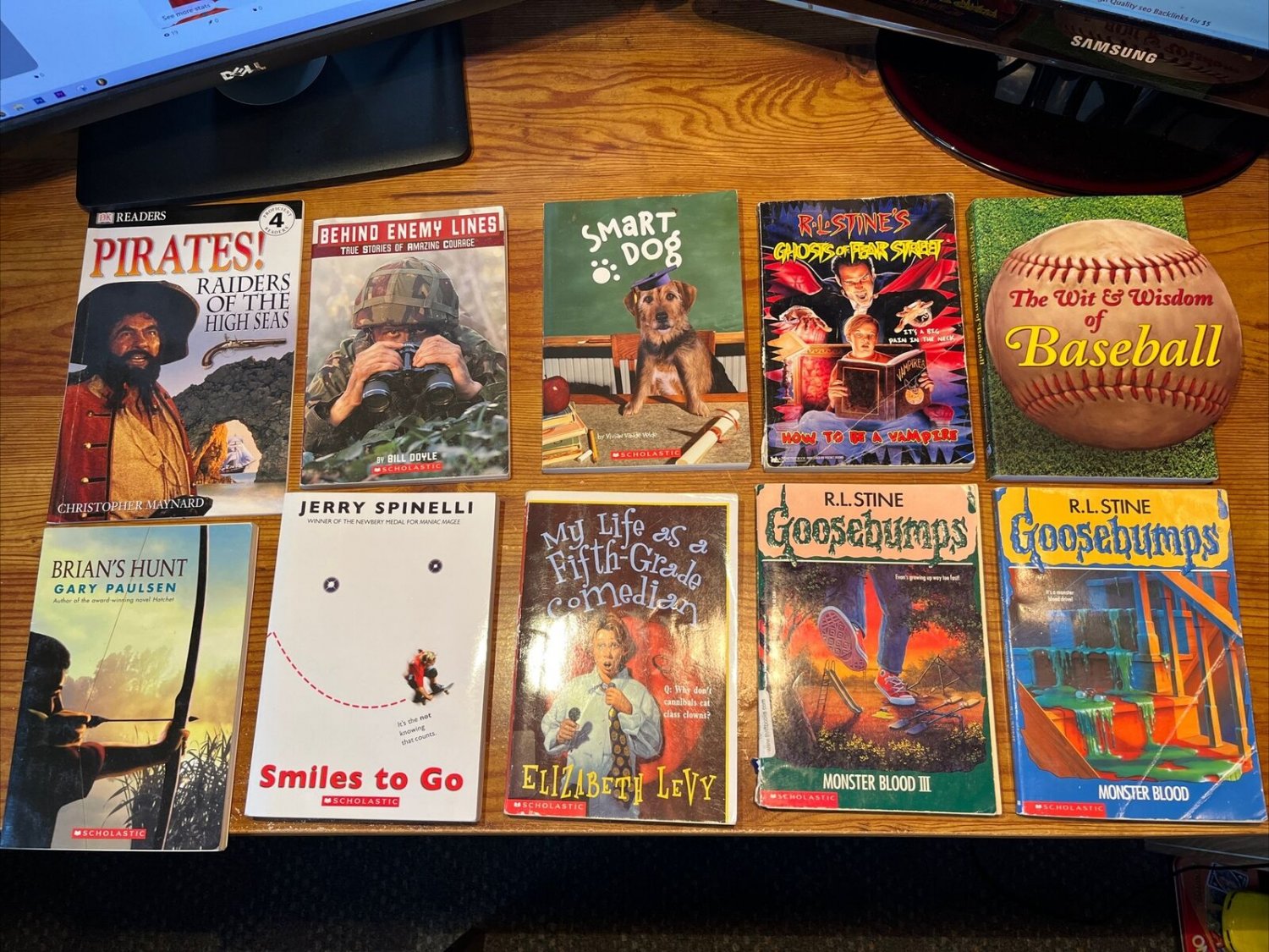10 Piece Children’s Scholastic Book Lot R.L. Stine Goosebumps Jerry ...