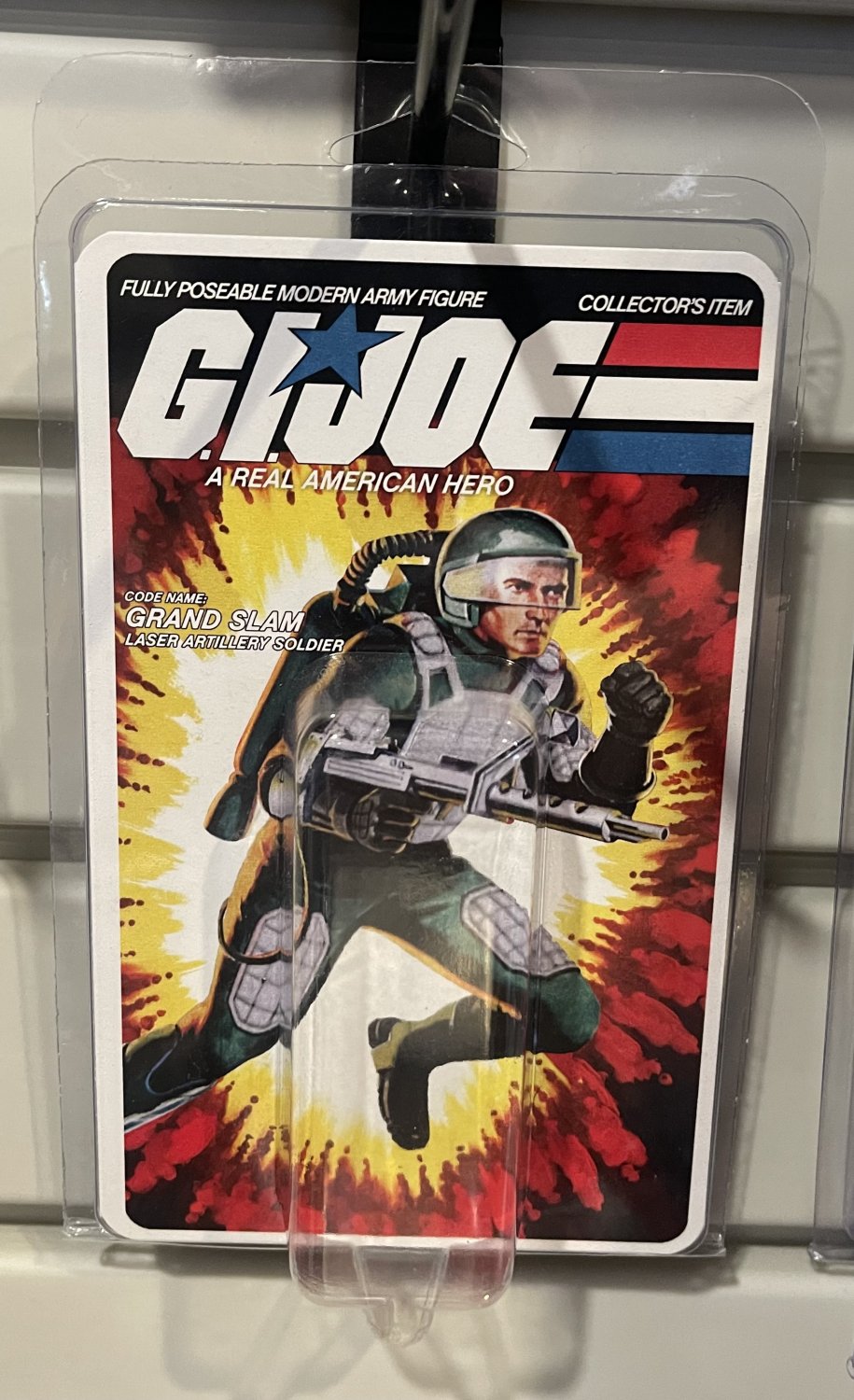 GiJoe Grand Slam (Silver Pads) Clamshell Display Case