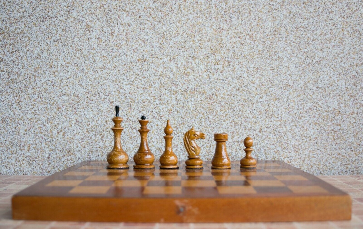 RARE vintage chess set / small 40-80mm rare soviet chess set 1960s