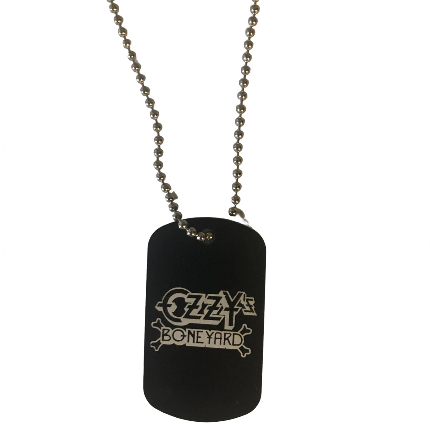 Ozzy Osbourne Ozzy's Boneyard Engraved Aluminum Dog Tag with Necklace