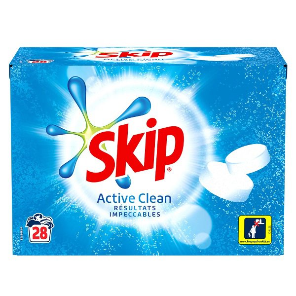 Active Clean SKIP Laundry Tablets box of 28 tablets X3