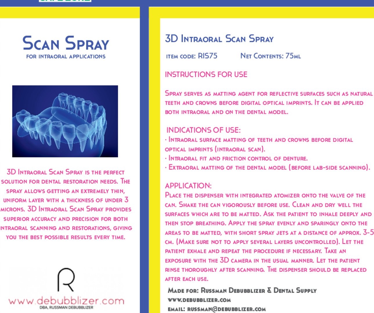 Scan Spray Intraoral Scanning