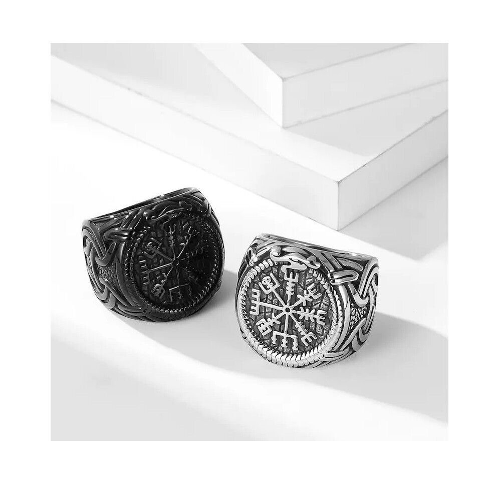 Nordic Viking Rune Stylering Matching Sterling Silver Promise Ring Trendy