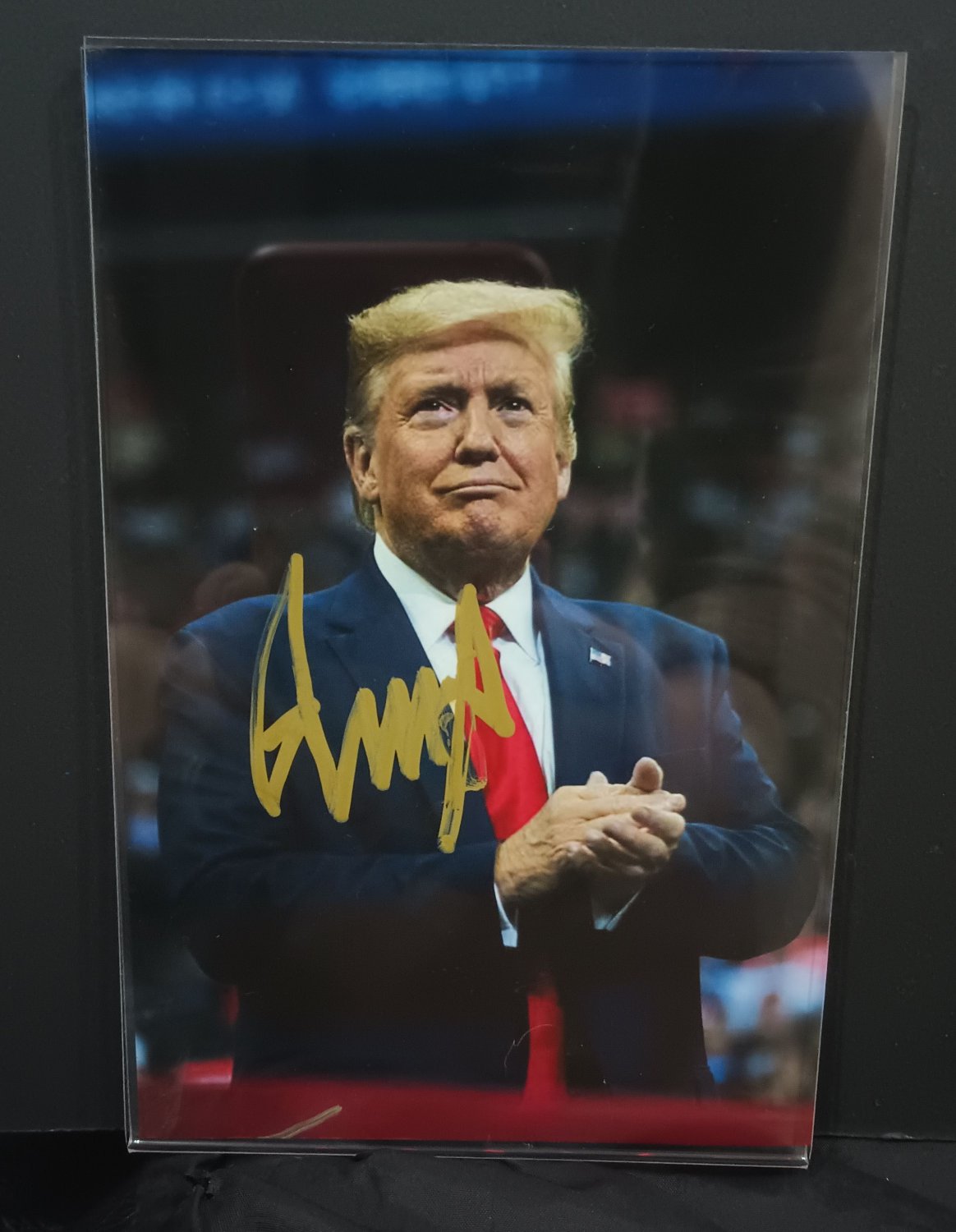 Donald Trump Autograph in Gold Marker! Framed! Authentic!