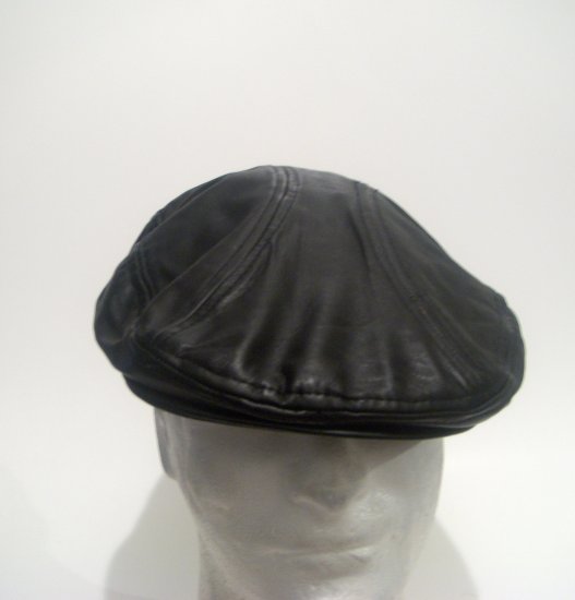 Men Women Leather Driving Cap Newsboy Gatsby Ivy Hat L/XL