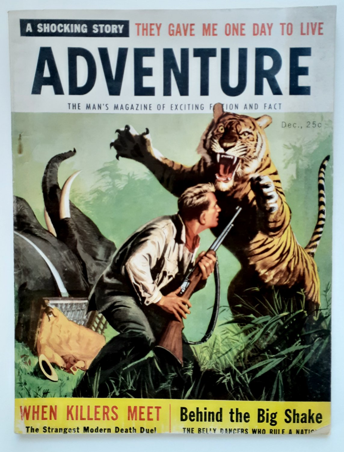 ADVENTURE December 1955 Vintage Men's Adventure magazine