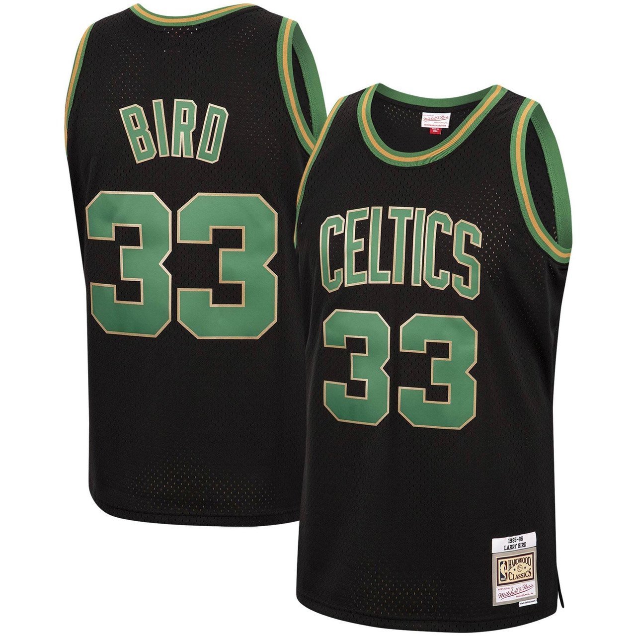 Larry Bird Jersey Boston Celtics Jersey Mitchell & Ness Hardwood Classics Jersey - Black