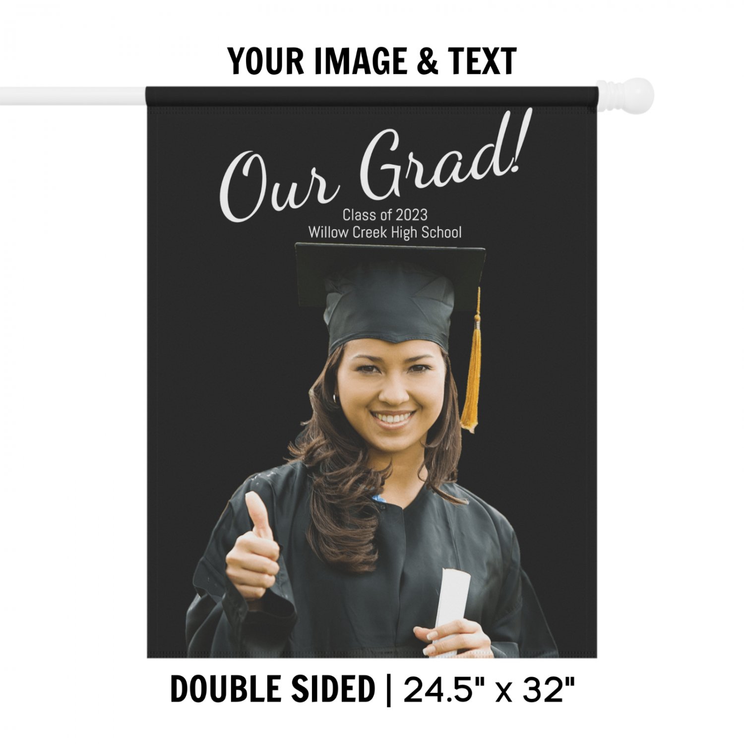 Custom Flag | Graduation Flag | Graduation Flags | Personalized ...