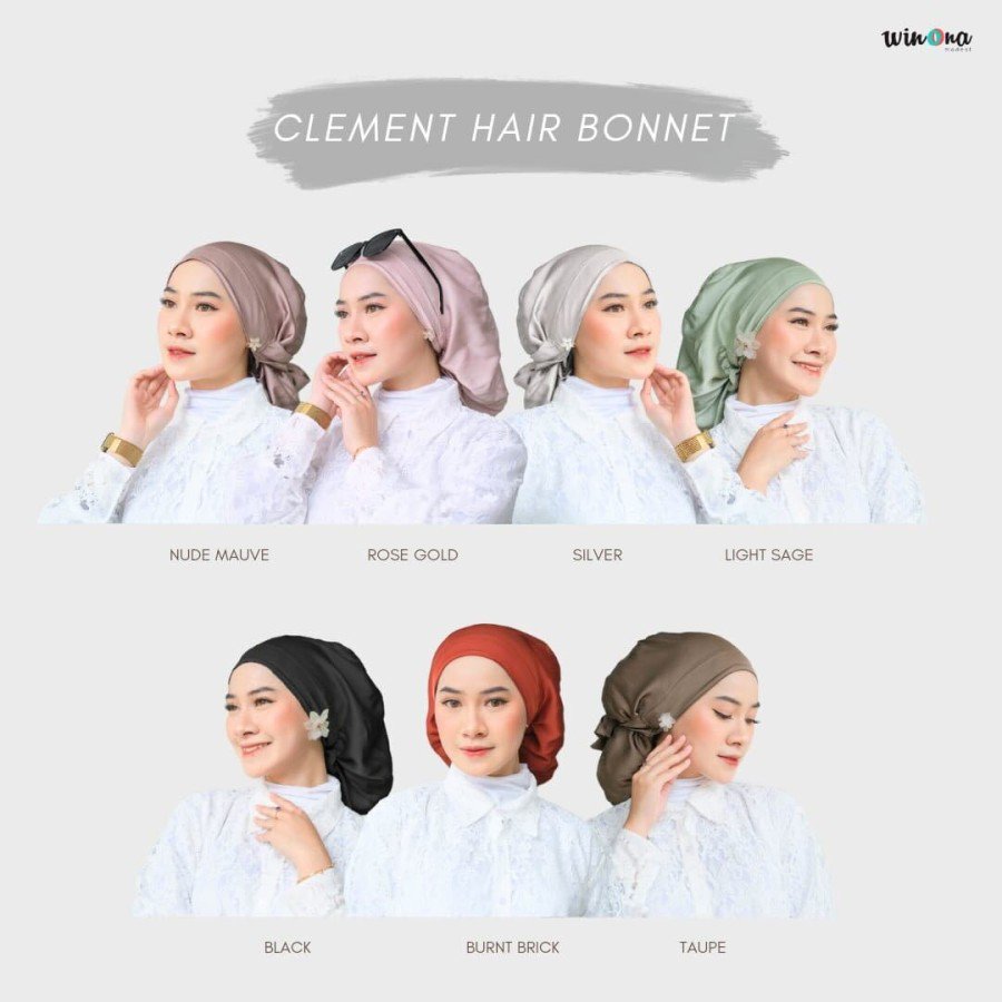 Winonamodest - Clement Silk Hair Bonnet Taupe Color