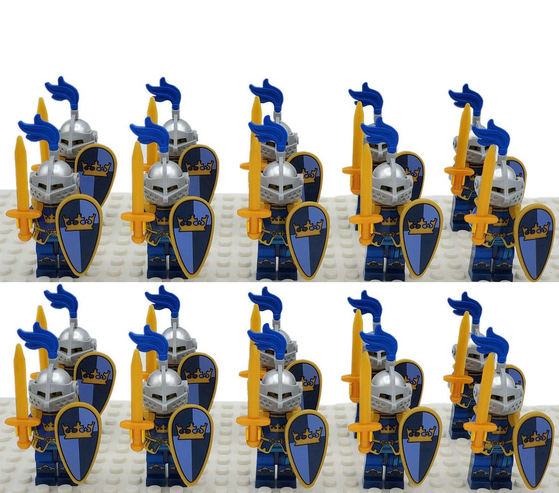 Medieval Blue Crown Knights Set B 20 Minifigures Lot