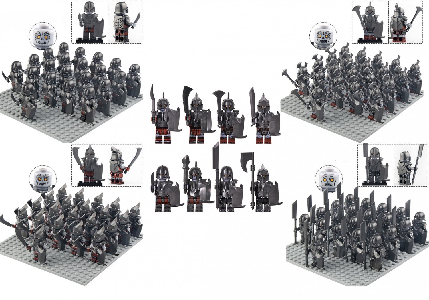Gundabad Orcs Infantry LOTR MOC Collectible Minifigures Sets