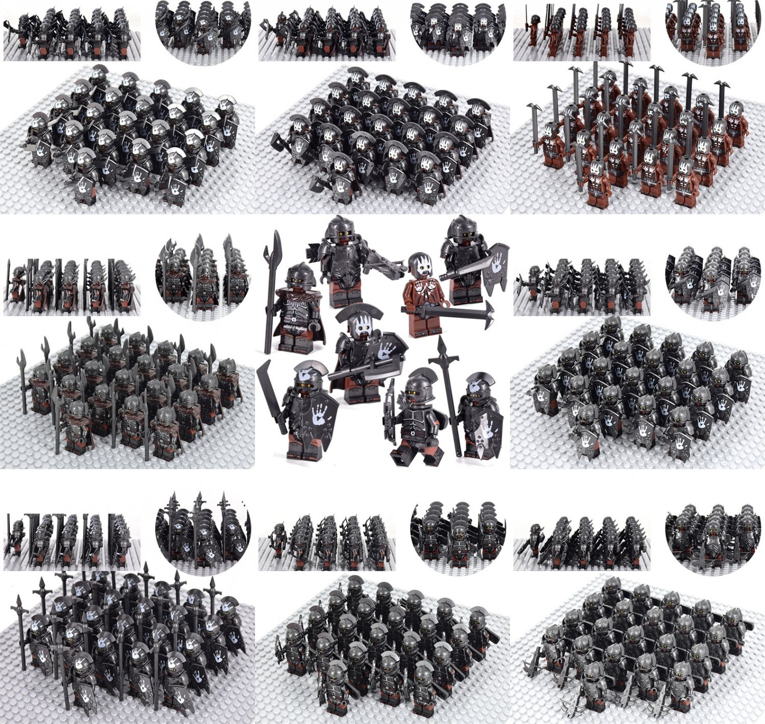 Isengard Uruk-hai Orcs Infantry LOTR MOC Collectible Minifigures Sets
