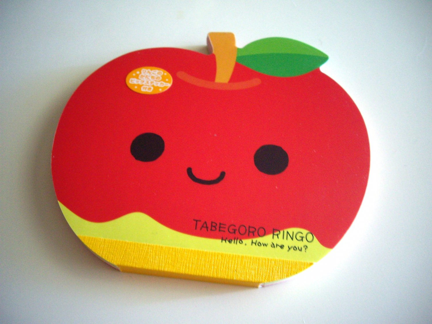 kawaii Kamio tabegoro ringo apple die cut memo pad USED