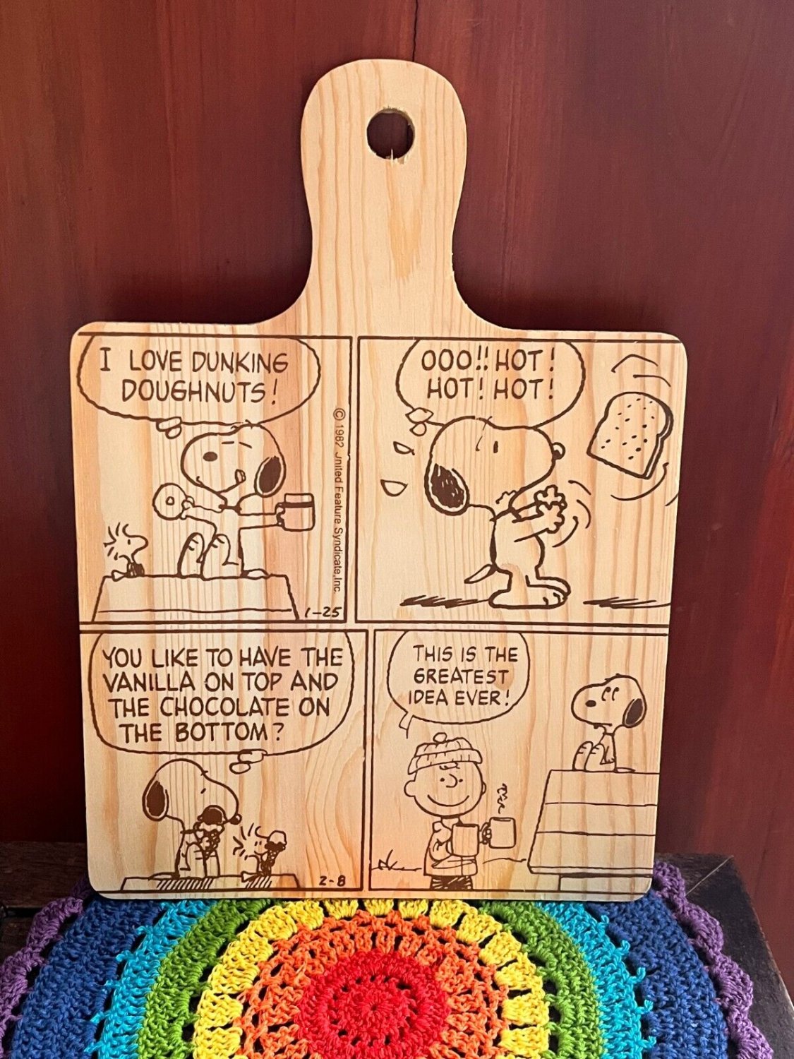 Snoopy Woodstock Wooden Chopping Board / Blackboard
