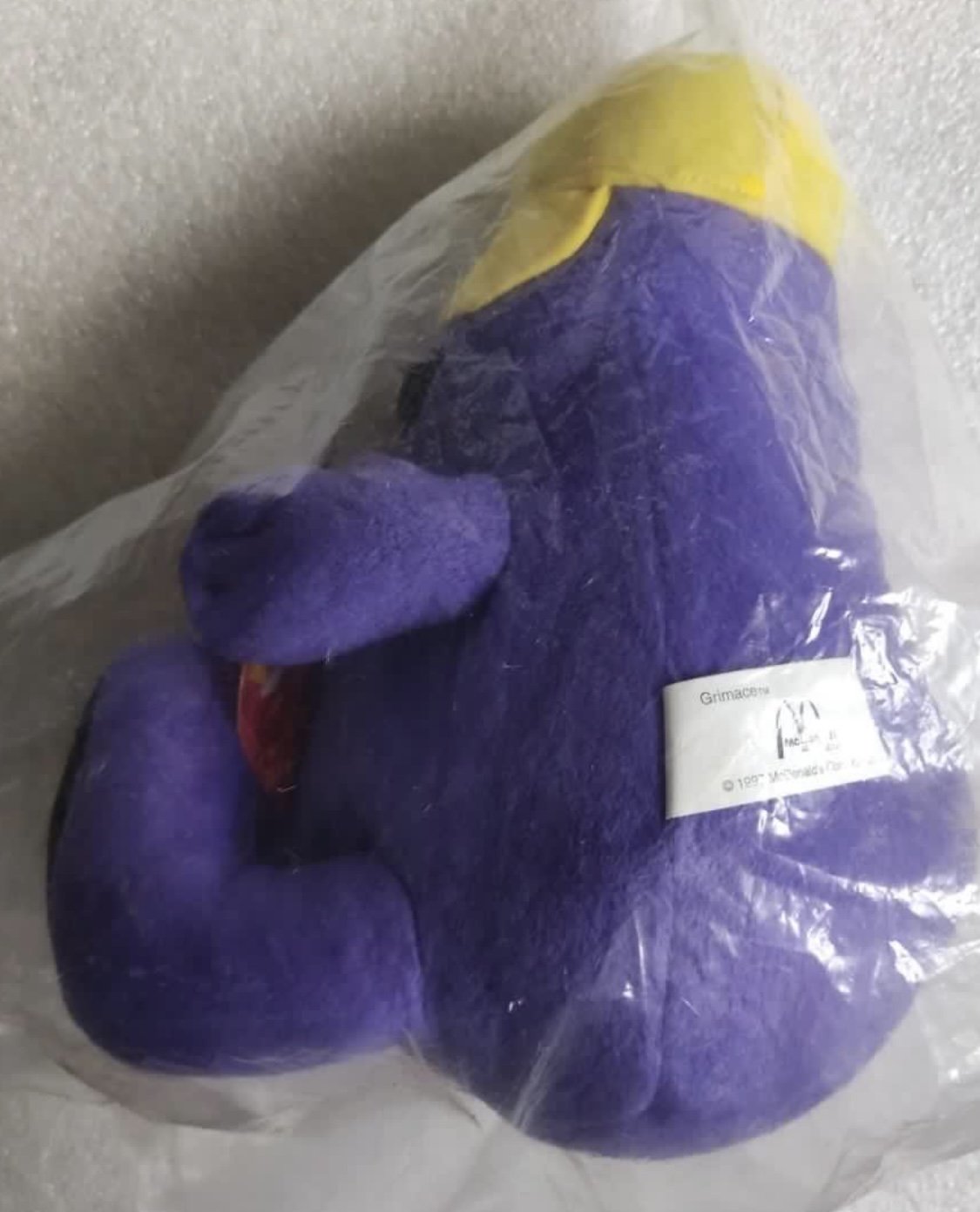 1997 McDonald's Happy Meal Grimace Milkshake Brother Plush Doll