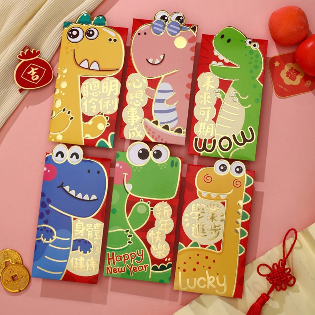 2024 Chinese New Year Dragon Red Envelope Good Luck Money Pocket ...