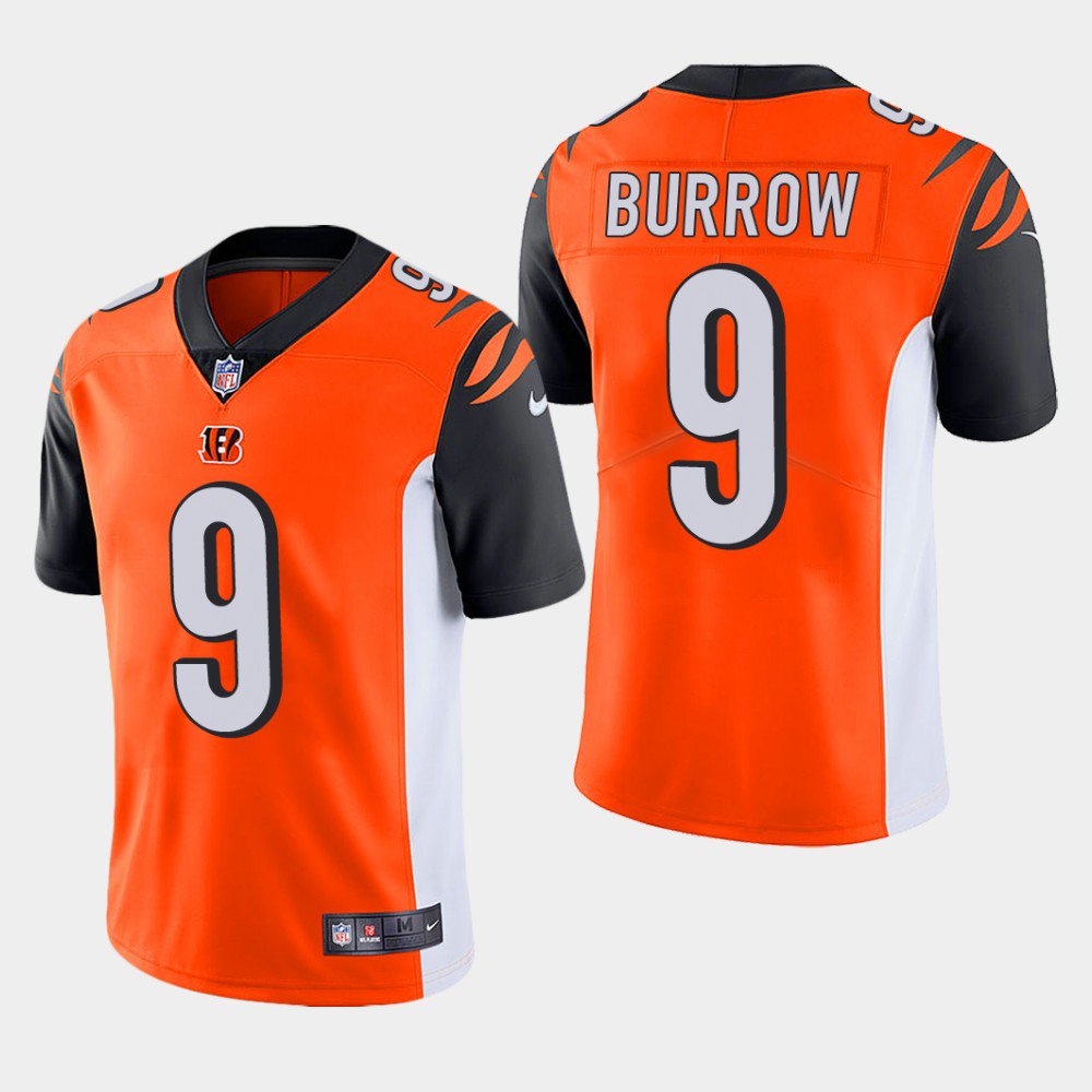 Cincinnati Bengals Joe Burrow Orange Limited Jerseys