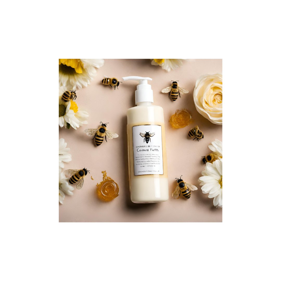 Natural, Non-GMO Honey Bee Scented Women's Shea Butter Body Lotion