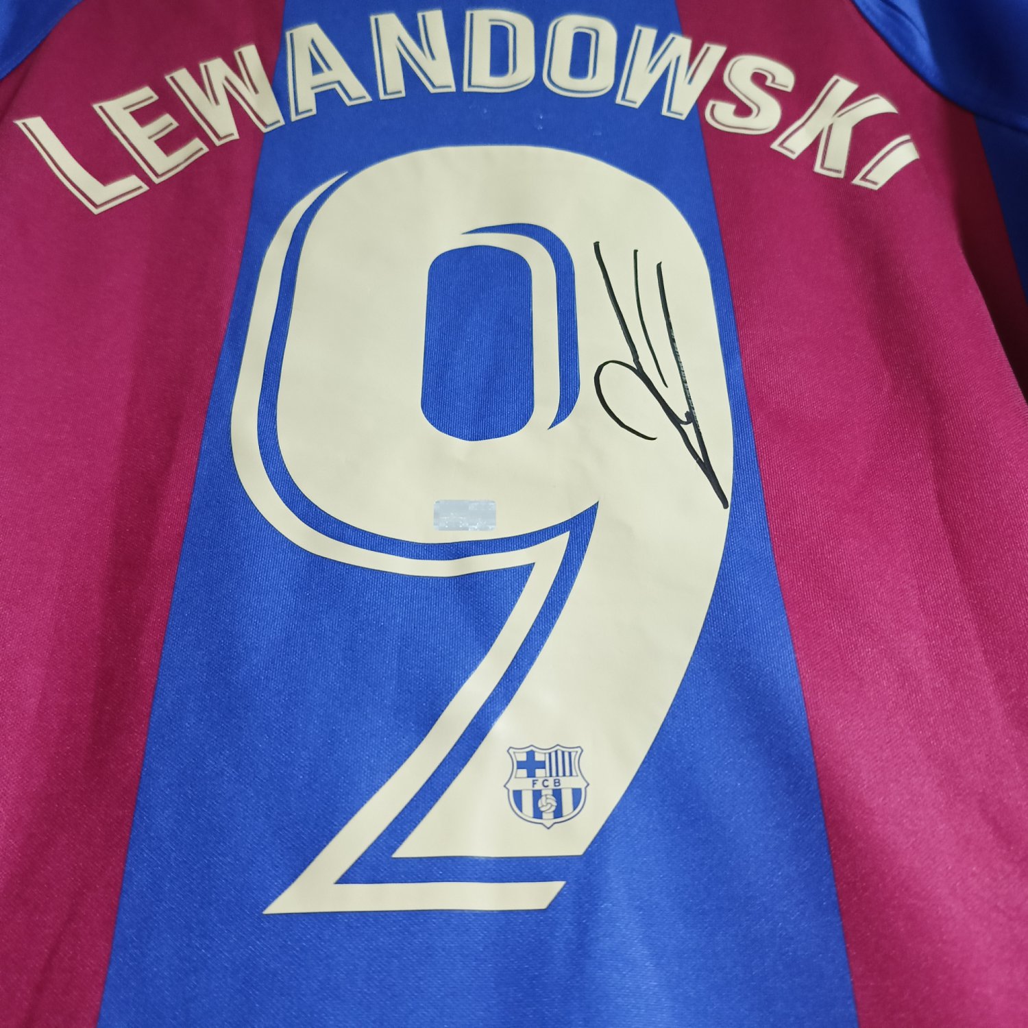Robert Lewandowski Signed Autographed Barcelona FC Jersey Shirt COA