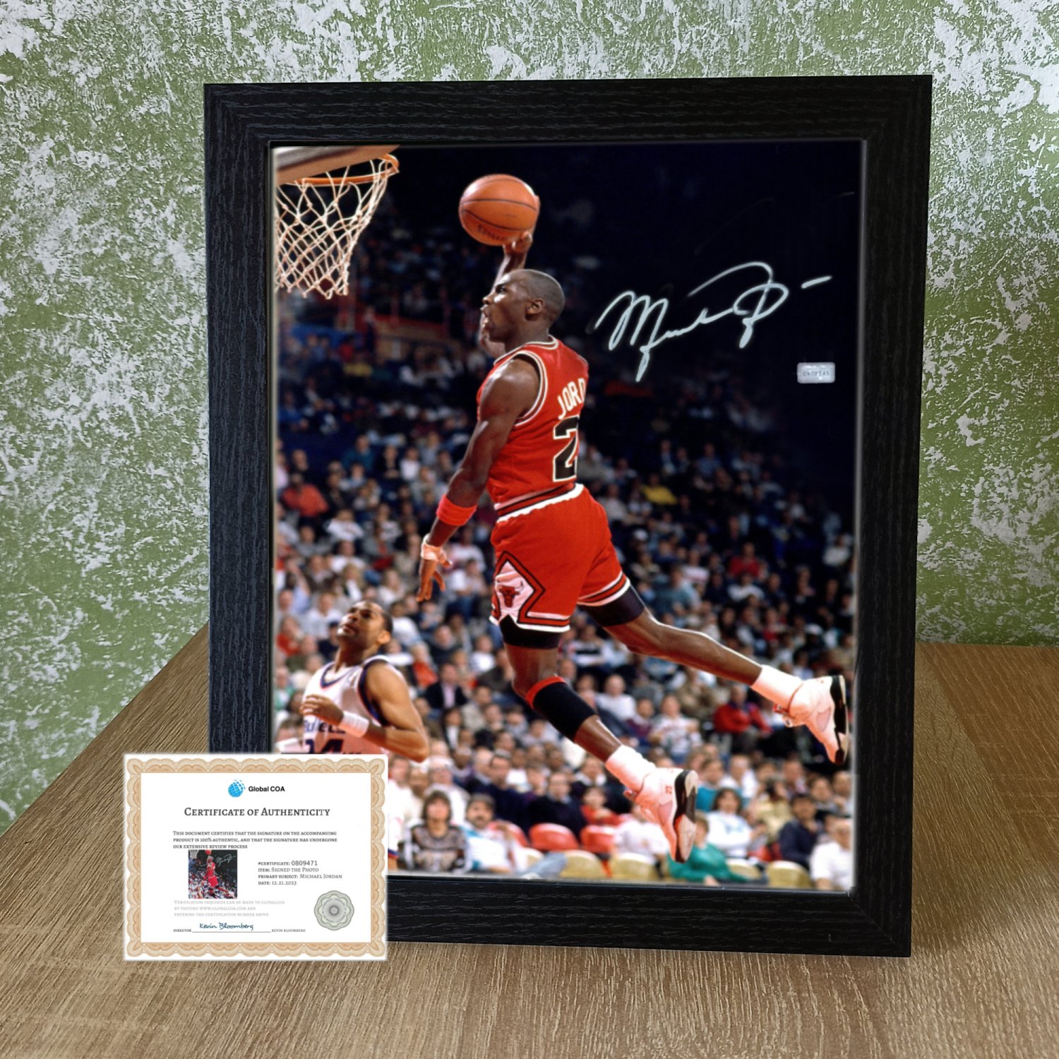 Michael Jordan Hand-Signed And Framed 8x10 inches Photo - COA