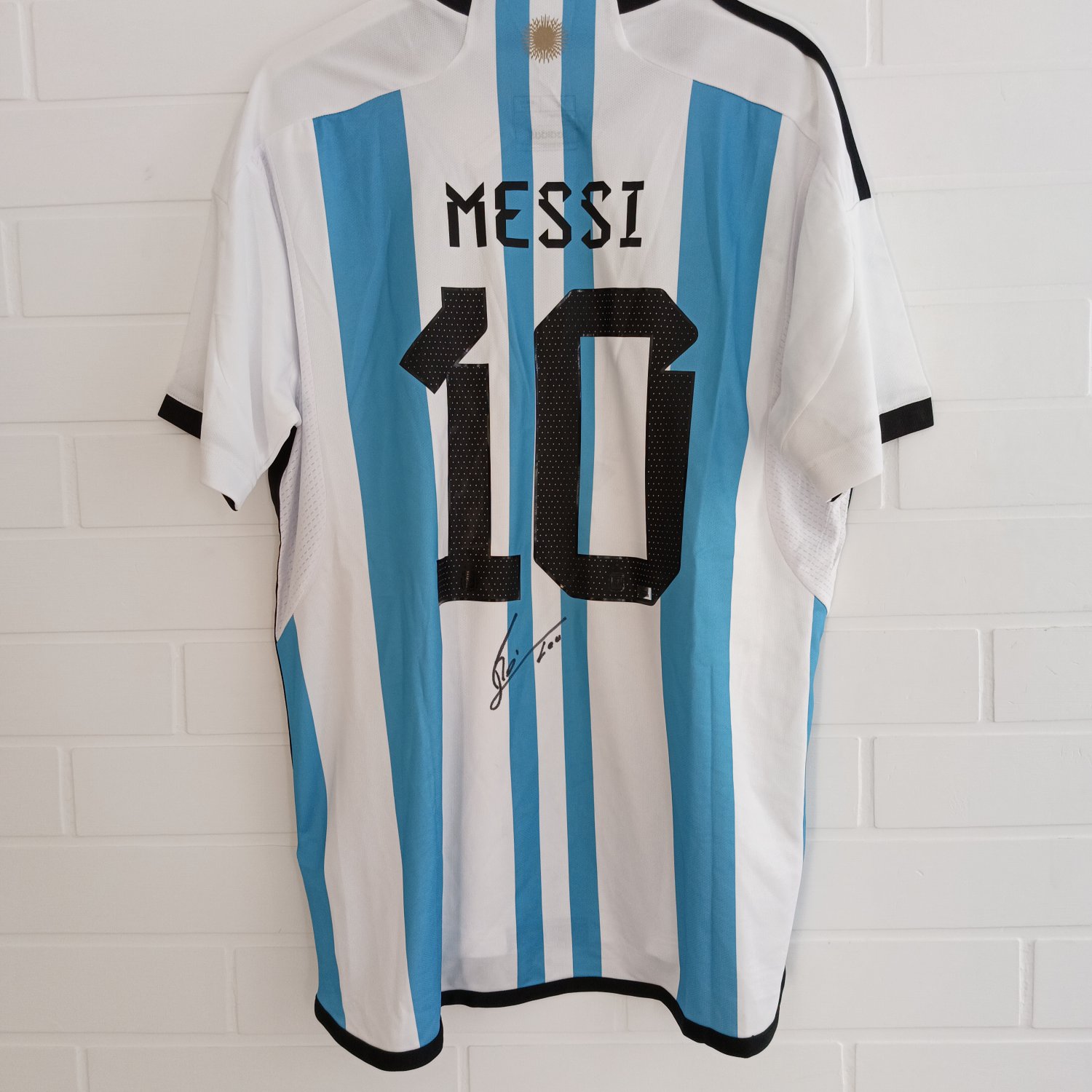 Lionel Messi Signed Autographed Argentina National Team Jersey With COA