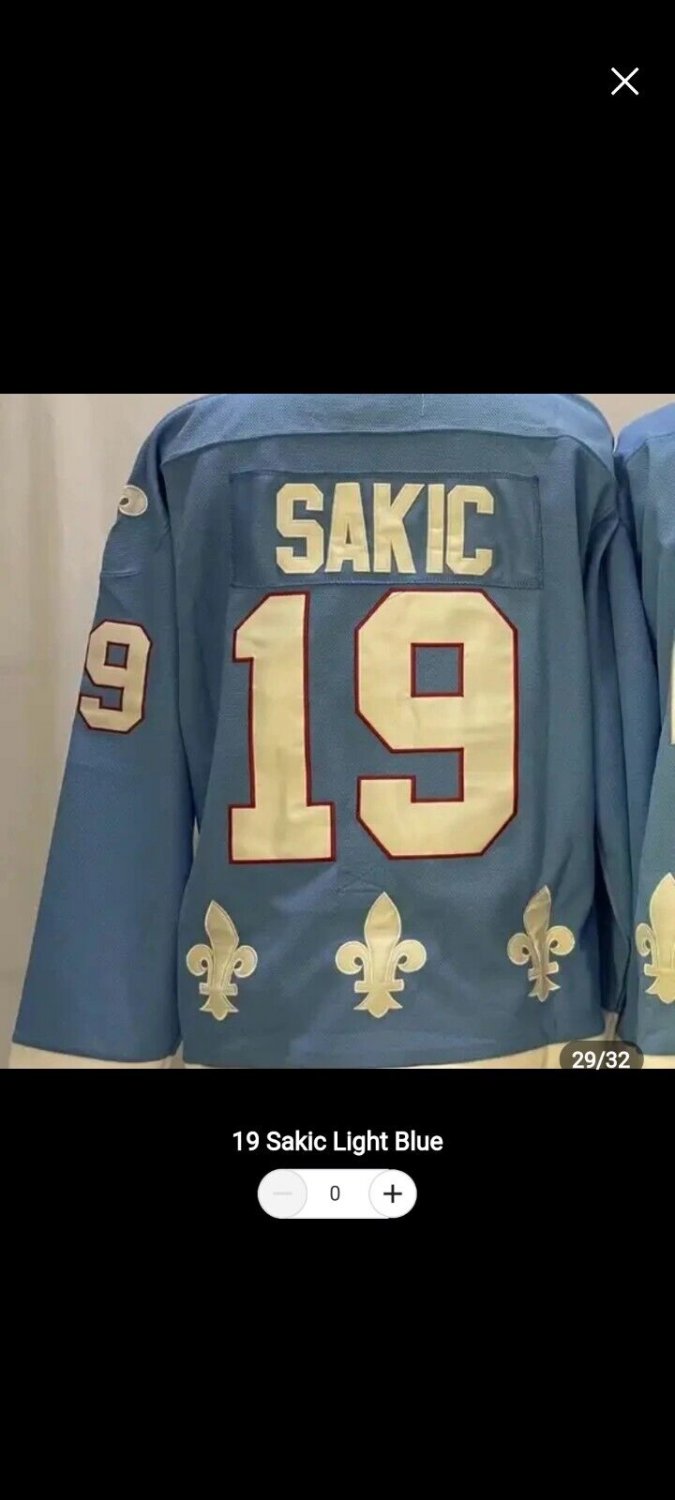 JOE SAKIC CCM QUEBEC NORDIQUES JERSEY