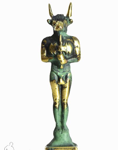 Greek Minotaur Statue from brass 20cm x 5.5cm