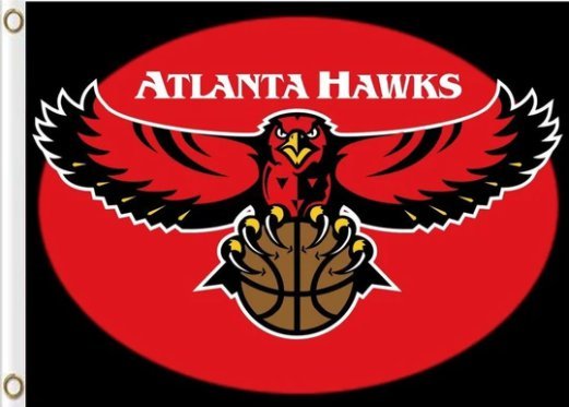 Atlanta Hawks Team Red Flag 3X5Ft Polyester Banner USA Digital Printing
