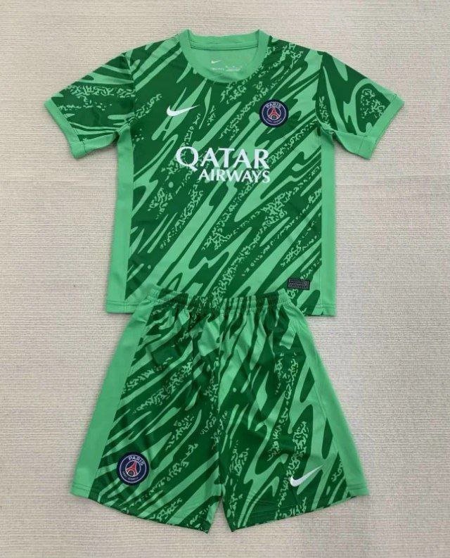 2025 kids kit psg gk green jersey