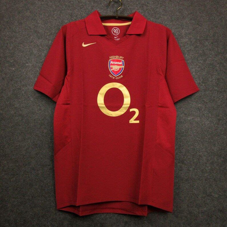 Arsenal 2005 06 Retro Jersey Home New Soccer Jersey 05 06