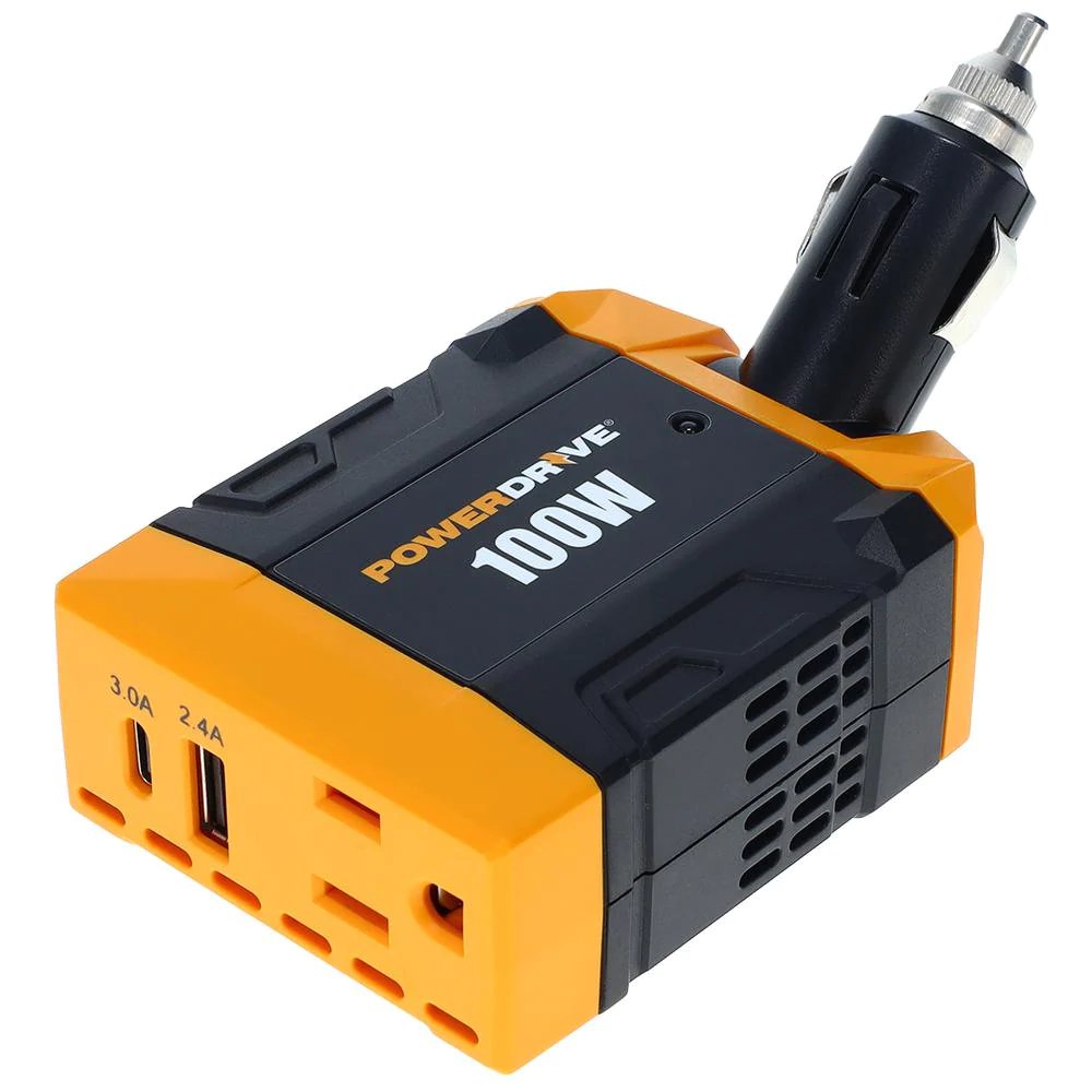 100W Inverter DC 12v to 110v AC Converter Car Plug Adapter with USB PWD100D
