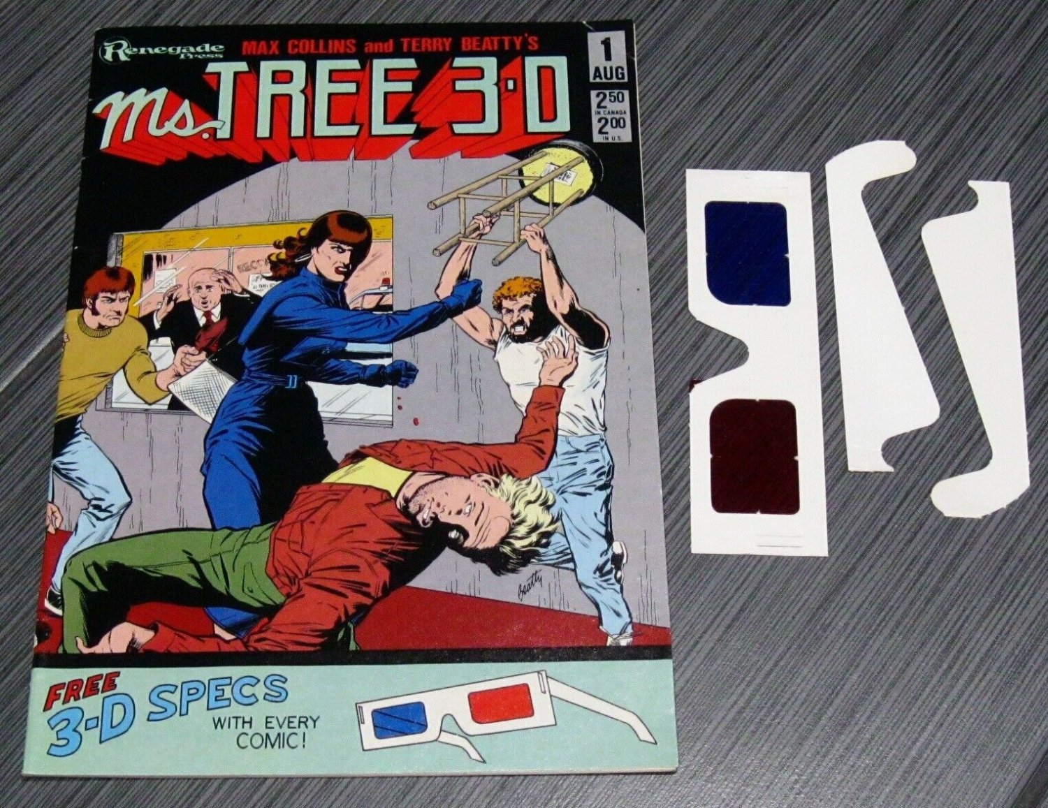 Ms. Tree 3D Max Collins Terry Beatty Renegade Comic VINTAGE 1985