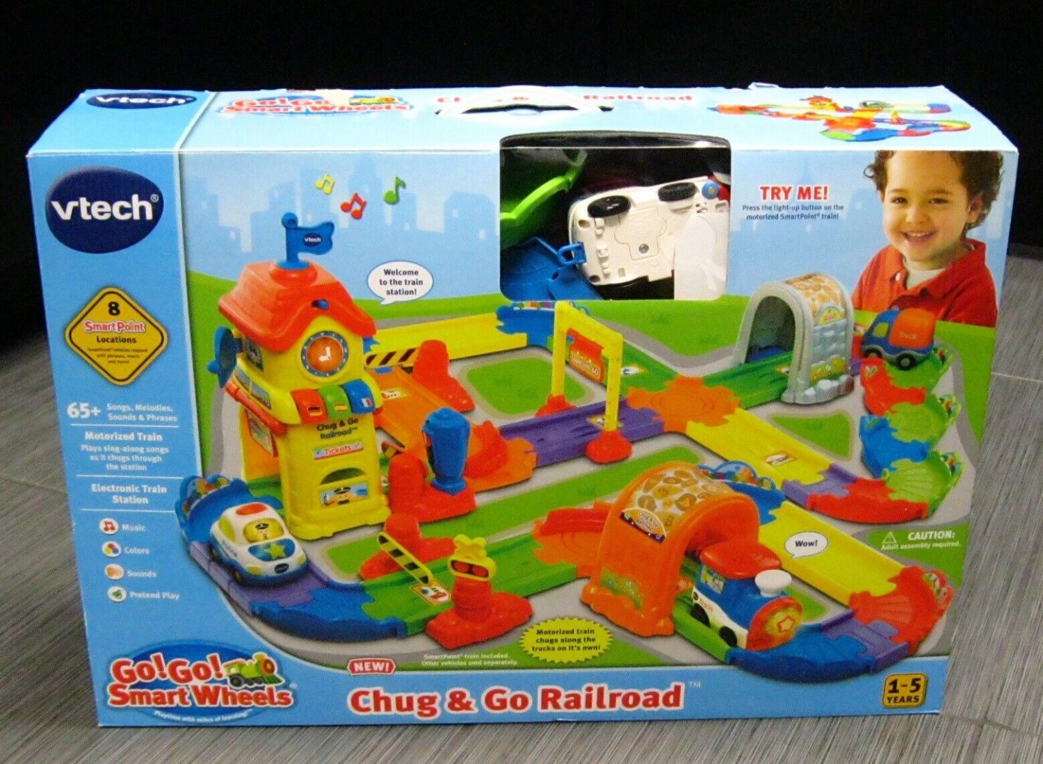 VTECH Go Go Smart Wheels CHUG & GO RAILROAD Train Station Set +Smart ...