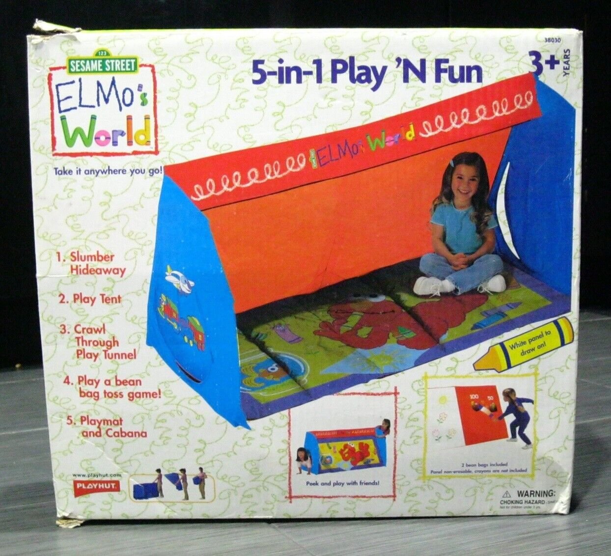 PLAYHUT Sesame Street Elmo's World 5-in-1 Play 'N Fun Tent Sleeping Bag ...