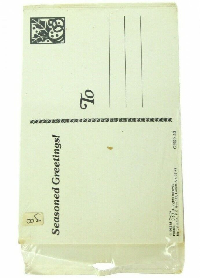 Vintage 1983 Marcel & Co Christmas Greeting Cards Postcards Pig Piggy ...