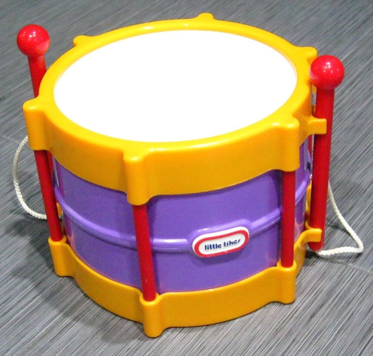 LITTLE TIKES Rhythm MUSIC Maker Toy Drum with Drumsticks Yellow/Purple ...