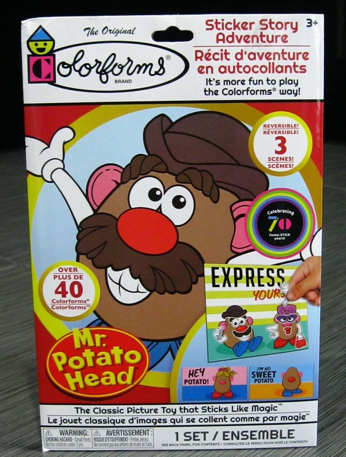 MR POTATO HEAD TOY STORY Colorforms REVERSIBLE Stickers Story Scenes ...