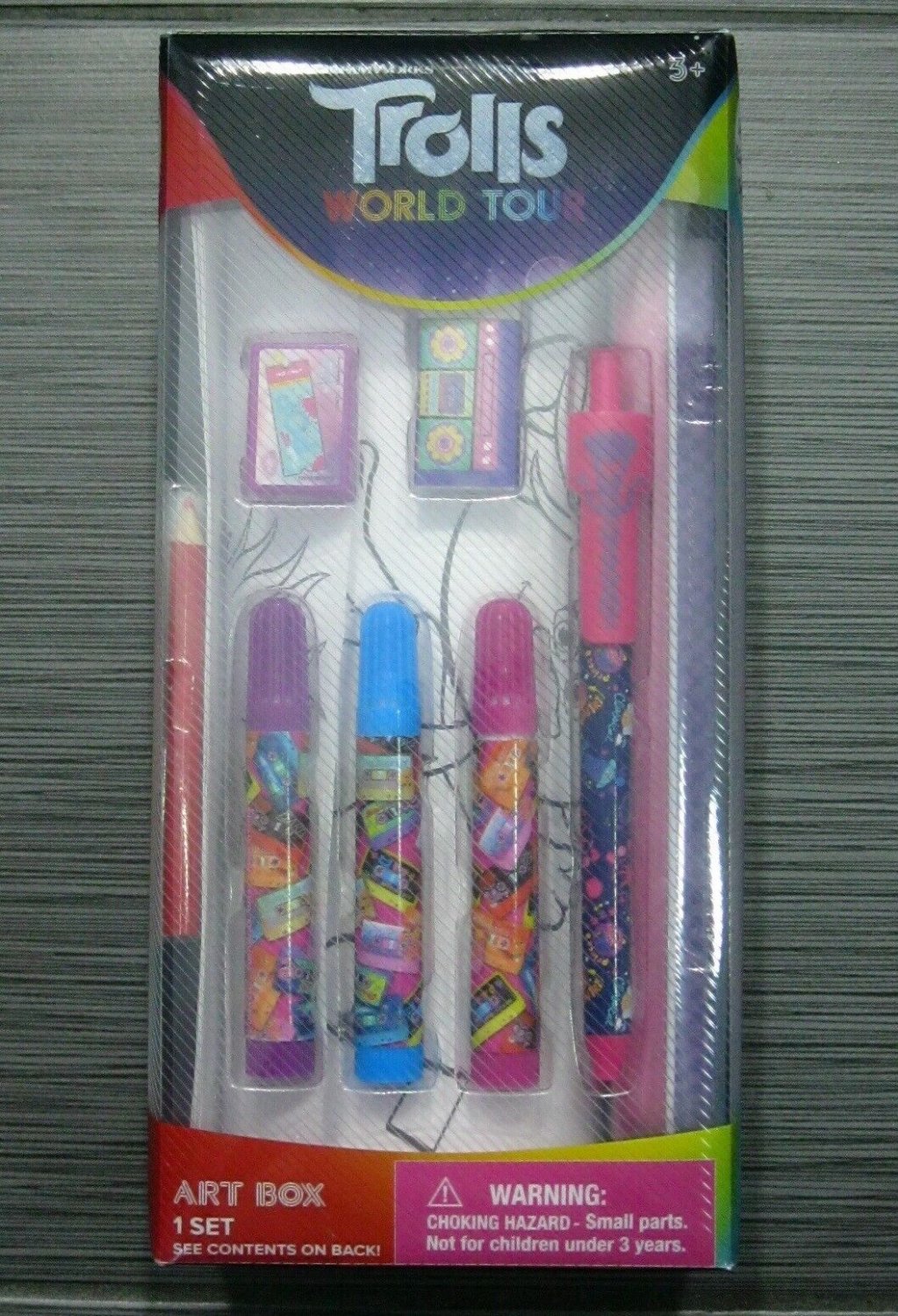 DreamWorks TROLLS WORLD TOUR Art Box Set Marker Pencil Paper NEW Sealed