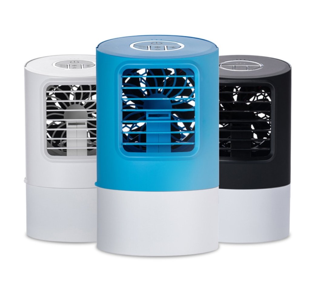 Humidifying desktop air conditioner fan