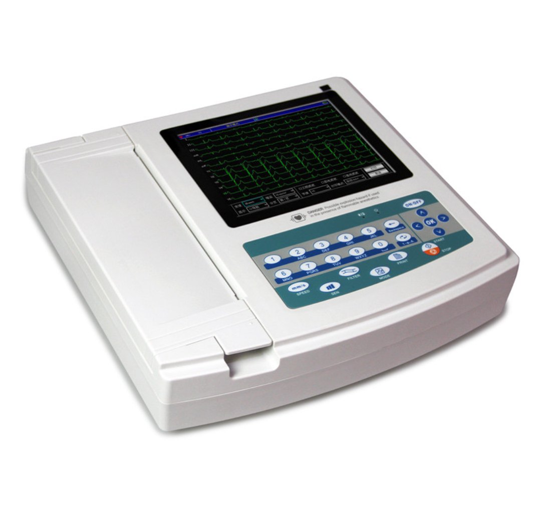 Digital 12 Channel 12 Lead Electrocardiograph ECG EKG Machine ...