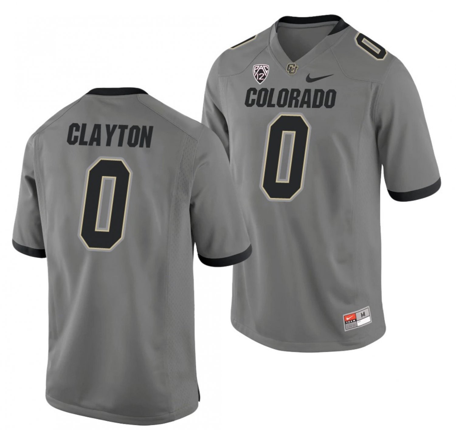Ashaad Clayton Jersey Colorado Buffaloes College Football Game Gray #0
