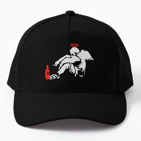 Banksy Fallen Angel White Baseball Cap Hat Women Snapback Casquette