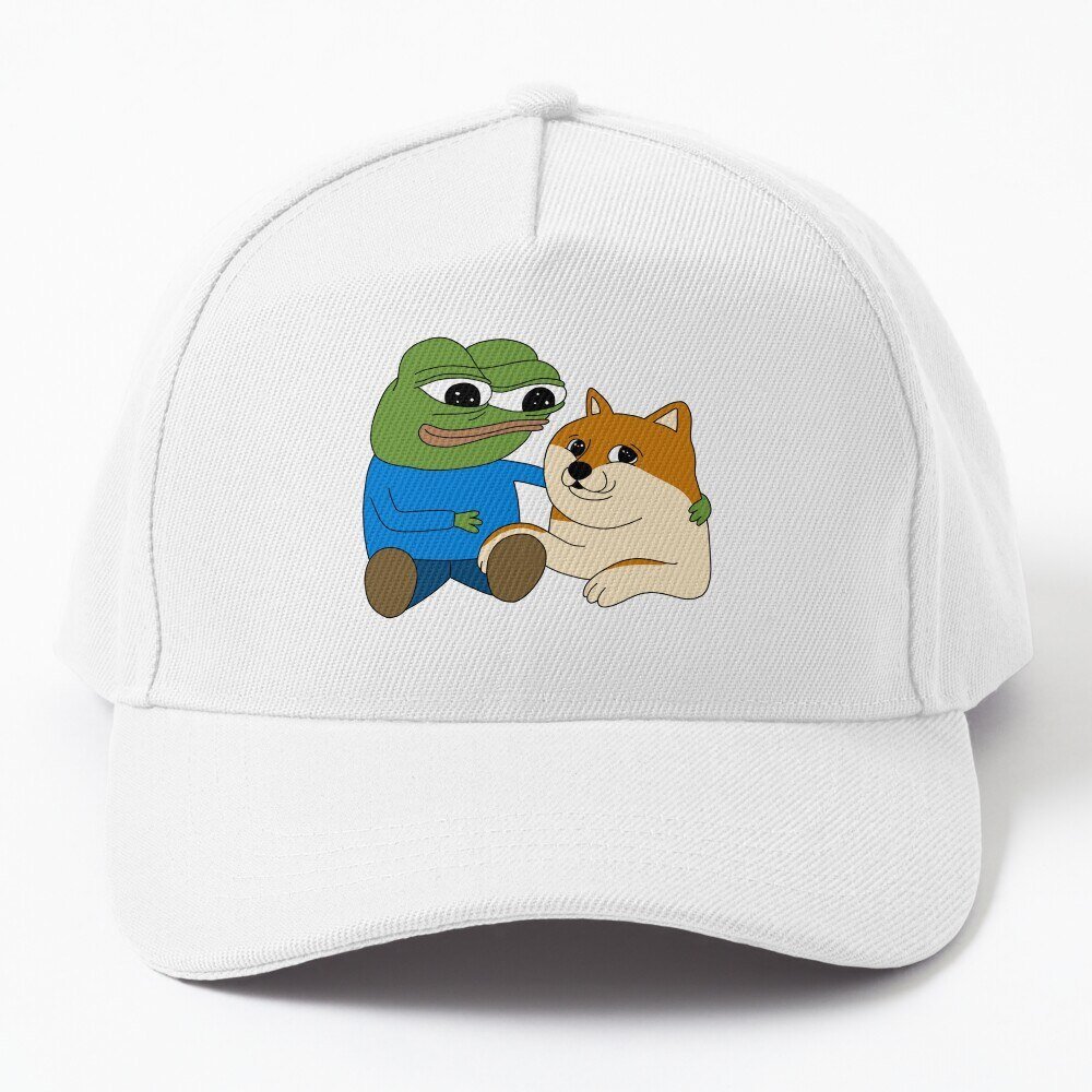 Peepo And Doge Best Frens Baseball Cap Casquette Streetwear