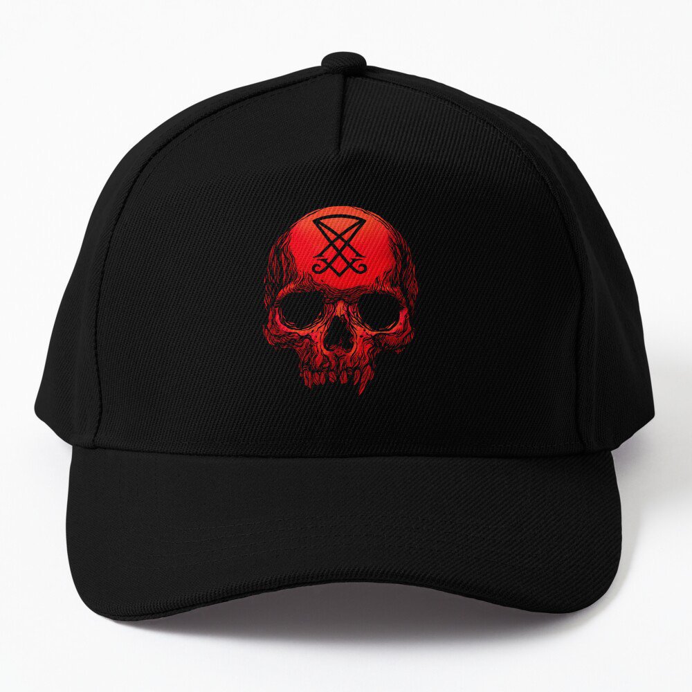 Human skull. Sigil of Lucifer Baseball Cap Unisex Hat Casquette Snapback