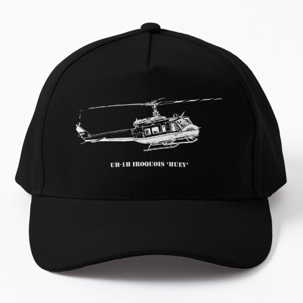 Uh 1H Huey Helicopter Baseball Cap Hat Mens Casquette Snapback Women