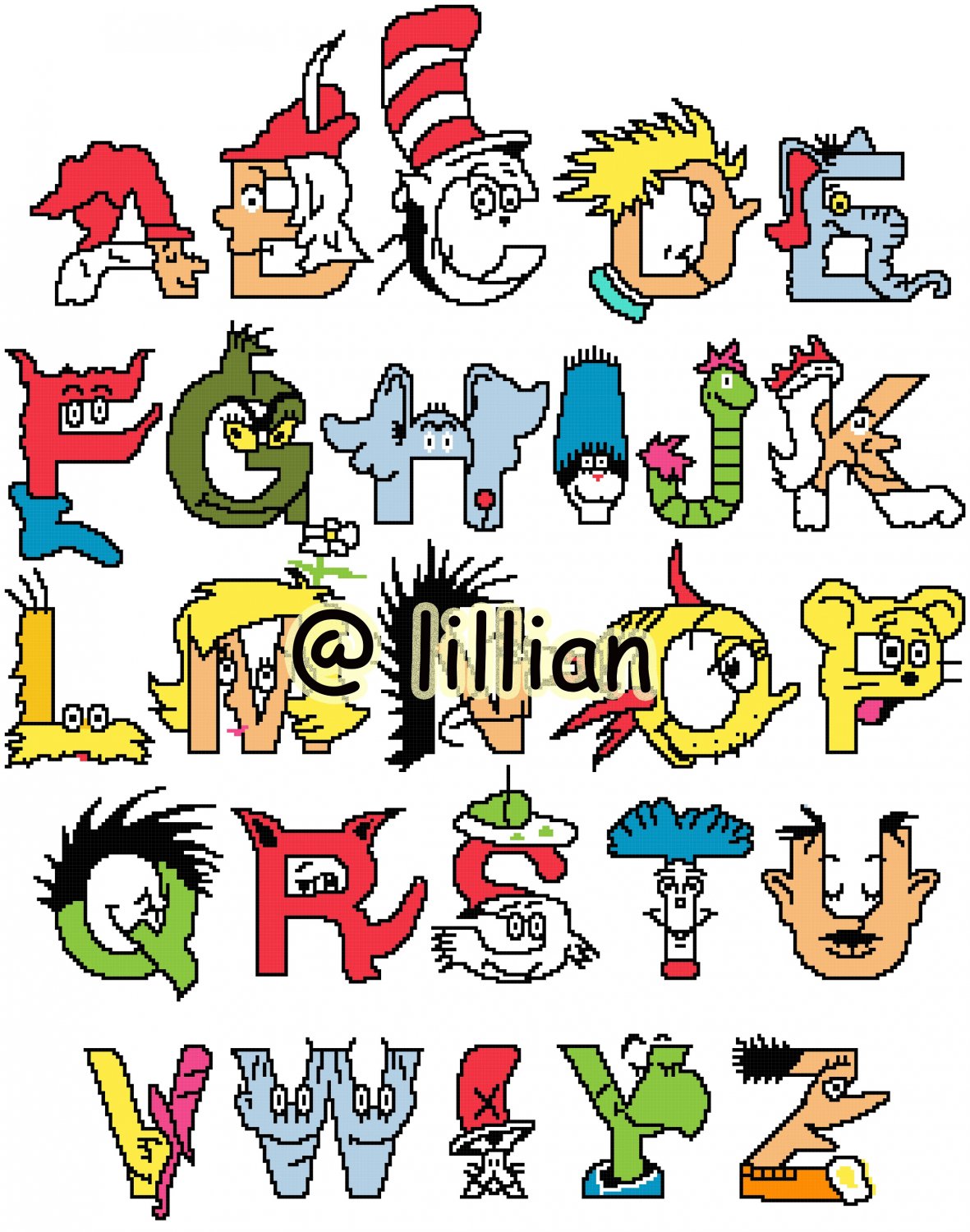 pdf DR SEUSS ALPHABET ALPHABETS ALPHABETICAL ABC TO Z Sampler COUNTED ...